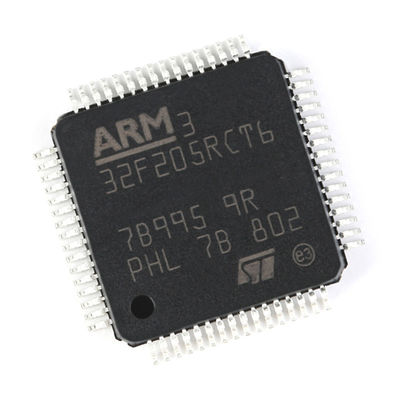 ราคาถูกขายส่ง ARM MCU STM32 STM32F205 STM32F205RCT6 LQFP-64 ไมโครคอนโทรลเลอร์ Bom list บริการ